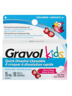 Gravol Children's Chewable Tablets 15mg Box/18 | Davisville Home Health ...